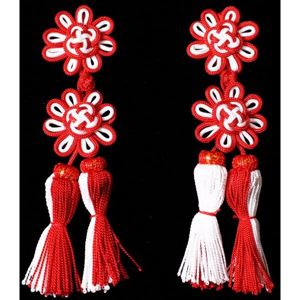 日本製七五三被布コート用ふさ飾り２点セットです。サイズ：縦  約13.5cm　横 約4cm