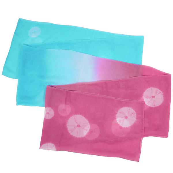 男女兼用ジュニア向け大判サイズ透け感のある生地の兵児帯です。※柄は写真と異なる場合があります。サイズ　幅約65cm×長さ約360cm★光の加減により写真の色と実際の商品の色が異なることがあります。