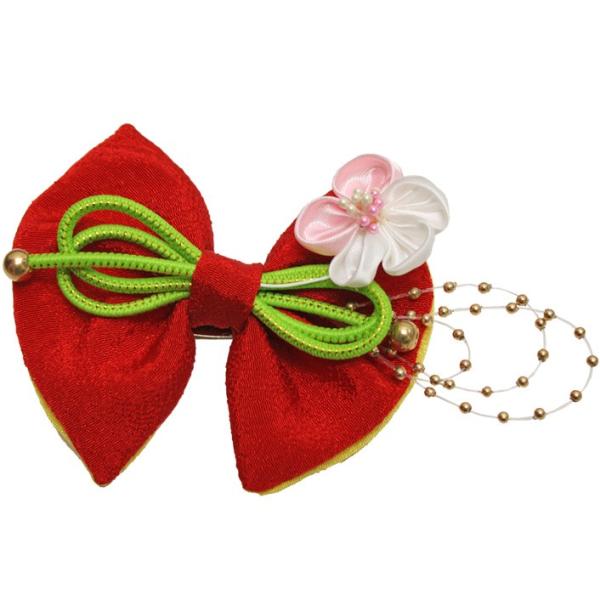 サイズ(リボン)縦 約10cm 横 約11cm髪を留める部分には、パッチン留めとも呼ばれるスリーピンを使用しています。★光の加減により写真の色と実際の商品の色が異なることがあります。