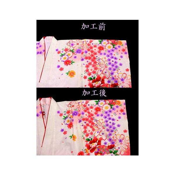 お子様の着物に必要な肩あげ加工です。（肩あげは子供のしるしです。成人するまで必要となります）ご注文の際に裄丈と身長をご選択ください。【裄サイズの測り方】姿勢をただして、手をまっすぐ45度に開き、首の後ろのぐりぐりから手首のぐりぐりの長さです...