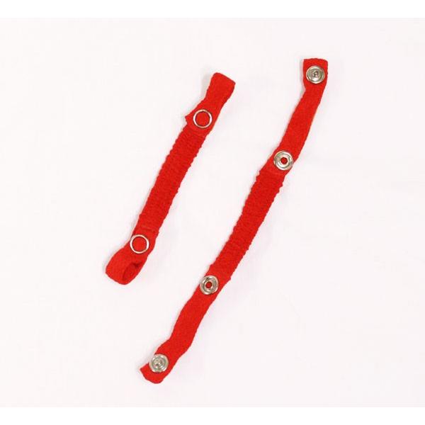 お子様用の草履や下駄等のかかと留めです。スナップボタン式なので簡単に装着できます。ゴムに伸縮性はほぼなく、ゆるい草履を固定したい場合向けです。サイズ（広げた状態）長さ：21cm幅：1.3cm★2枚目写真は装着イメージとなります。★商品に草履...