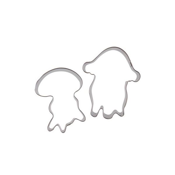 サイズ（約）：[パッケージ上]44×57mm [パッケージ下]55×65mm素材：ステンレスケーキデコレーターROSEYデザインのクッキー型セットです。クッキー抜き型におきましては、わずかな歪みやズレがみられる場合がございます。製造工程上や...