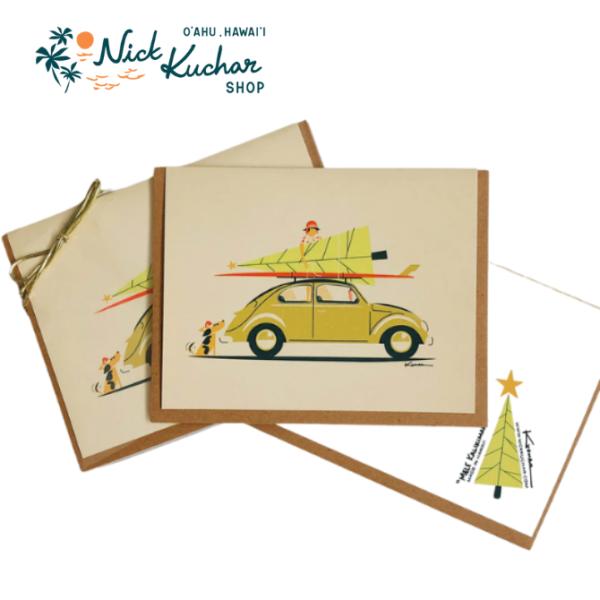 ハワイのサーフアーティスト/Nick Kucharのメッセージカード "Mele Kalikimaka " １枚■商品詳細●サイズ約13.0×約18.0cm●原産地アメリカ合衆国・ハワイ●注意事項・他店舗でも販売をしております関係で、タイミ...
