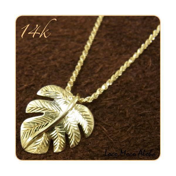 14KイエローゴールドモンステラハワイアンジュエリーペンダントトップSCP2059Yモンステラハワイアンジュエリー14金イエローゴールド ...