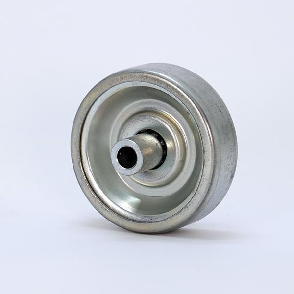 【特長】・マキテック製ホイールコンベヤ SW-50S対応ホイール。・スチール製プレスホイール。・安価タイプ。・軽軽〜中荷重負荷回転に適します。・軸は付属しておりません。軸付きをご希望の方は軸付きの販売ページにてご購入ください。【仕様：ホイー...