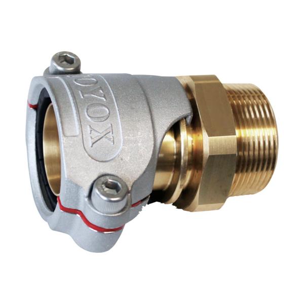 仕様・規格 使用圧力、使用温度範囲：適合ホース規格に準ずる適合ホース内径(mm)：38適合ホース外径(mm)：48ねじ寸法：R1-1/2使用流体：空気、水(工業用水)、油寸法L(mm)：93寸法Φd1(mm)：34寸法F(mm)：88寸法H...