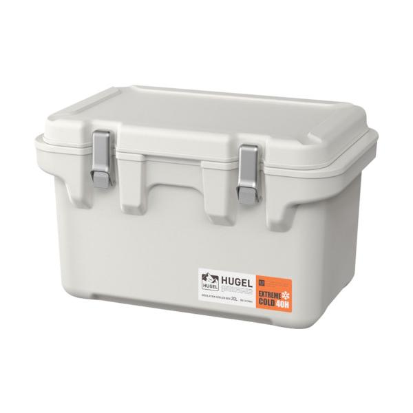 特長自然に馴染む色合いと使い勝手を追求したアウトドアブランド「HUGEL（ヒューゲル）」の「真空断熱クーラーボックス」です。保冷力が高く、特に全面に真空断熱パネルを使用しているので、約40℃の環境下において約40時間保冷状態を保てるため、長...