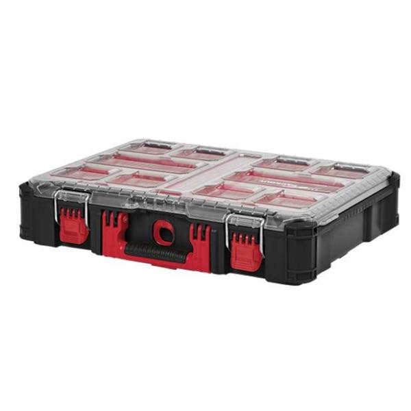 詳細はメーカーHP参照特長耐衝撃性ポリマー製です。商品スペック仕様・規格 自由に組み合わせられるPACKOUT モジュラーシステムです色：クリア/レッド外形寸法(mm)間口：500外形寸法(mm)奥行：386外形寸法(mm)高さ：117有効...