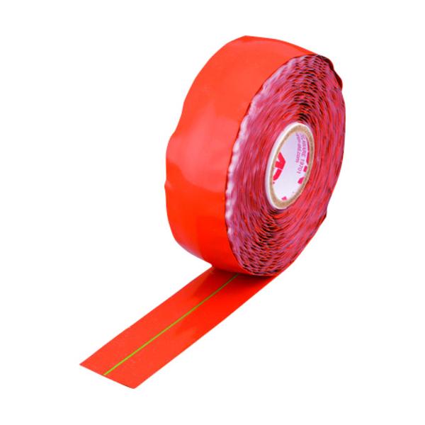 特長巻き付けるとテープ同士が自己融着し、漏水・にじみの補修ができます。金属・セラミック・ガラス・PVC（塩化ビニル樹脂）等、様々な素材に使用できます。用途材質：シリコンゴム　耐熱温度：-50〜＋200℃絶縁性：570volts/mil　伸び...