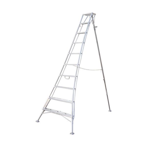 北海道、中四国、九州、沖縄、離島、僻地方面は別途送料が必要となります特長アルミ製三脚脚立です。3本伸縮タイプです。補助ステップ付です。用途植木の手入れなどの作業に。商品スペック仕様・規格完成品標準使用時全高300cm重量12.1kg最大使用...