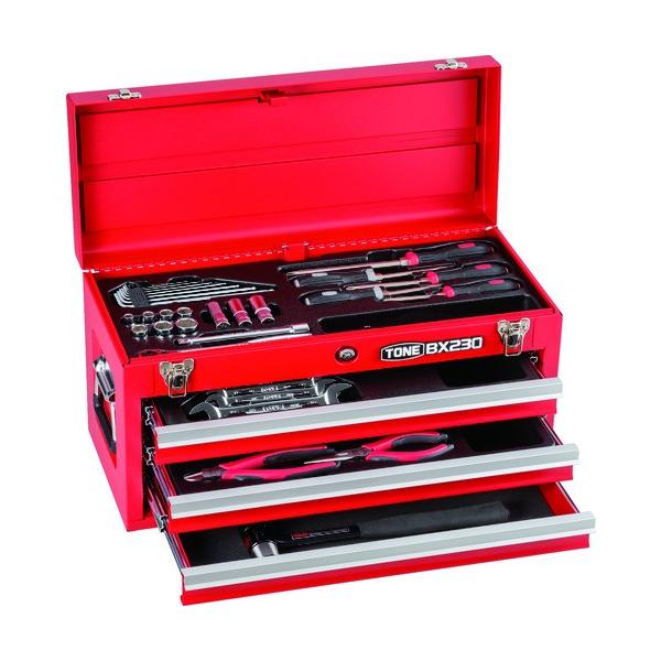 特長工具を厳選し、自動車の整備に適した9.5sqエントリーセットです。フリースペースがあるため、工具の追加が可能です。商品スペック仕様・規格ケース色：レッドケース寸法(mm)間口×奥行×高さ：508×232×302セット内容(点)：38引出...