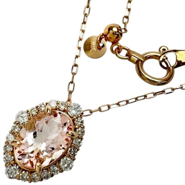 ■商品情報[管理番号]N26021377337[対象]レディース[素材] K18PGピンクゴールド18金[石]モルガナイト：0.70ct ダイヤモンド：0.17ct[総重量]約1.8g[サイズ]チェーン長さ：約45cmメイン石：縦7.0mm...