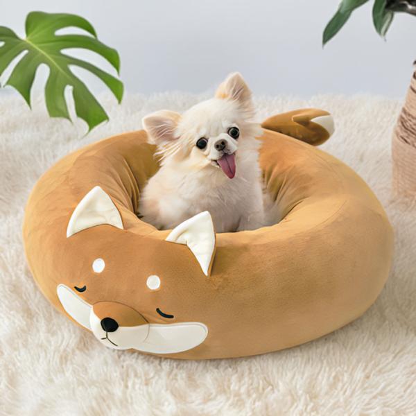 商品名：フィールペット マシュマロラウンドベッド素材：側地 ポリエステル95%、ポリウレタン5%冷感生地 ナイロン100%底面生地 ポリエステル100%（滑り止め部分：PVC）中材 ポリエステル100%サイズ：約 直径50cm × 高さ18...