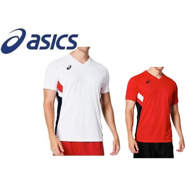 バレーボールウェア半袖 メンズ アシックス 　(ASICS)  半袖 Ｔシャツ ゲームシャツ試合に集中するためのシンプルさを追求した、バレーボール用の半袖ゲームシャツ。素材は、ドライな肌触りと吸汗速乾性をもつ、薄手のストレッチポリエステル。...