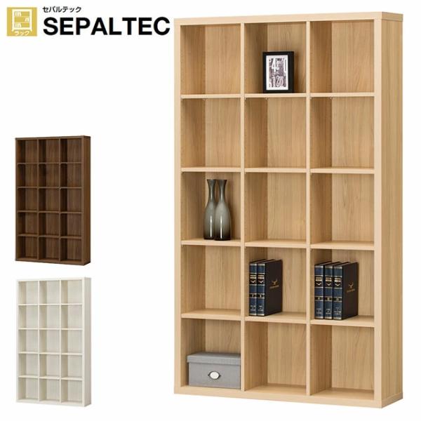 壁面を大容量の収納スペースに変える大型フリーラック。どっしりとした厚みのある板に、整然としたマス目が美しい本棚・飾り棚です。12枚の棚はすべて高さ調整可能な移動棚。3cmピッチで高さを変更できます。【サイズ】幅1100×奥行283×高さ18...