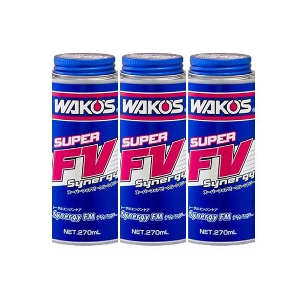 WAKO'S  S-FV・S スーパーフォアビークルシナジー 3本（270ml×3） 品名:S-FV スーパーフォアビークル E134添加量:オイル量3〜6Lに1本を使用容量:270ml潤滑性等エンジンオイルに要求される各種性能を総合的に向...