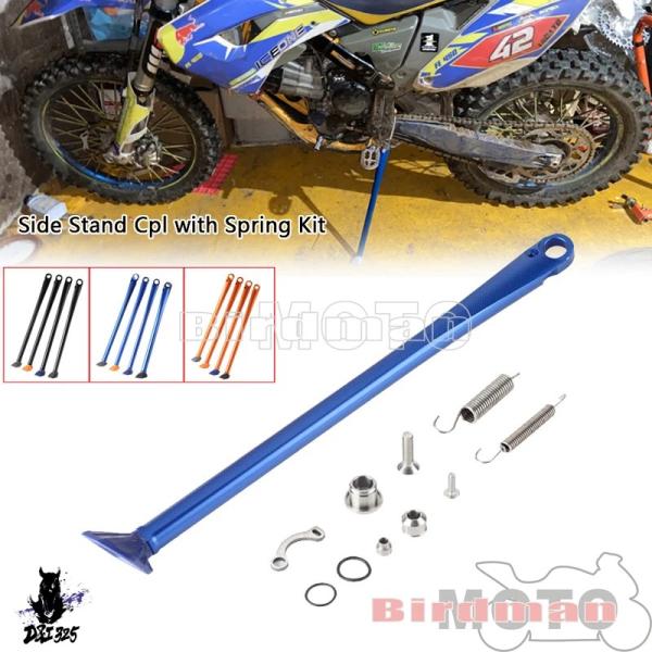 画像をご覧ください。Husaberg FE FX EXC XCR-W XC XCW XC-F XCF-W 09-2016用のOEM 78003023044ダートバイクエンドルーデュアルスポットモトクロスキックスタンドサイドスタンドです。素材...