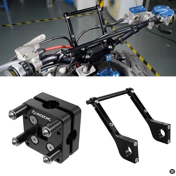NICECROADNC-KTM HUQVARNA HUSABERG YAMAHA SUZUKI GAS-GAS BETA HONDAKAWASAKI用ハンドルバーブラケット 機能: -NICECNCは、ラリーナビゲーターを取り付けるために、...