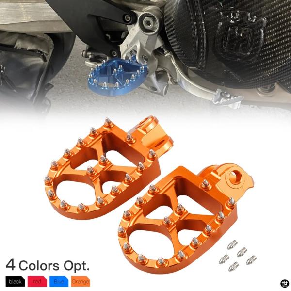 GETTING MAXIMUM GRIP AND PERFECT CONTROL BETWEEN YOU AND YOUR MOTORCYCLE WITH THESE PRO-BITE WIDE FOOT PEGS! THIS KIND O...