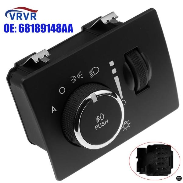 CAR HEADLIGHT FOG LAMP SWITCH FOR CHRYSLER 300C 2006 2007 JEEP GRAND CHEROKEE DODGE CHALLENGER 68189148AA 68189156AA 982...