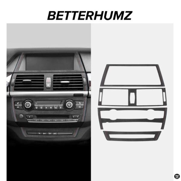 適切なモデル: X5 E70 X6 E71 (2008-2013) 用  フィット: 左ハンドル/右ハンドル  素材: アルカンタラ/カーボンファイバーレザー製  色: 黒   機能:  1.プラグアンドプレイ、変更は不要  2.楽しいタッ...