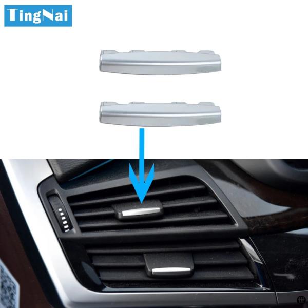 UPGRADED FRONT DOOR AIR CONDITIONING CHROMEPLATE VENT SLIDER TOGGLE PIECE FOR BMW X5 X6 F15 F16 2014-2018 MATERIAL:ABSAD...
