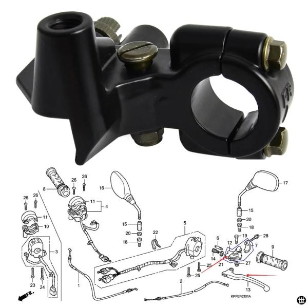 -- CONDITION: BRAND NEW -- PART TYPE: CLUTCH LEVER -- COLOR: BLACK -- MATERIAL: CAST ALLOY -- REFERENCE NUMBER OEM: 5317...