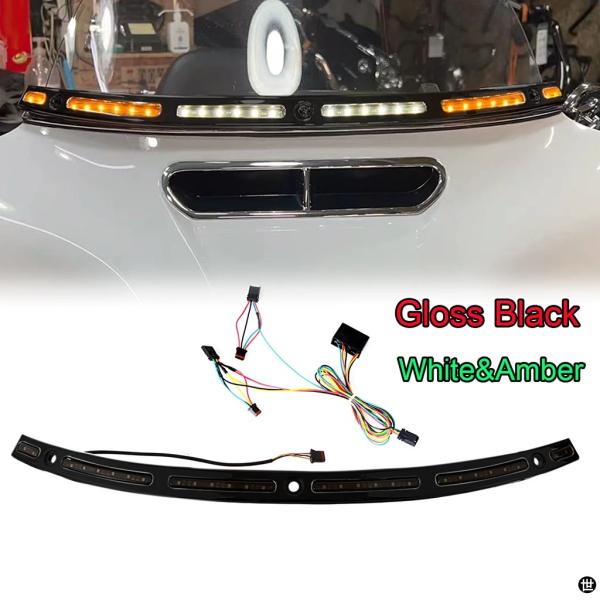 プレースホルダーCONDITION:100% BRAND NEWSTYLE: LED WINDSHIELD TRIM TURN SIGNALSCOLOR: CHROME TRIM /AMP; SMOKED LENSLIGHTING COLO...