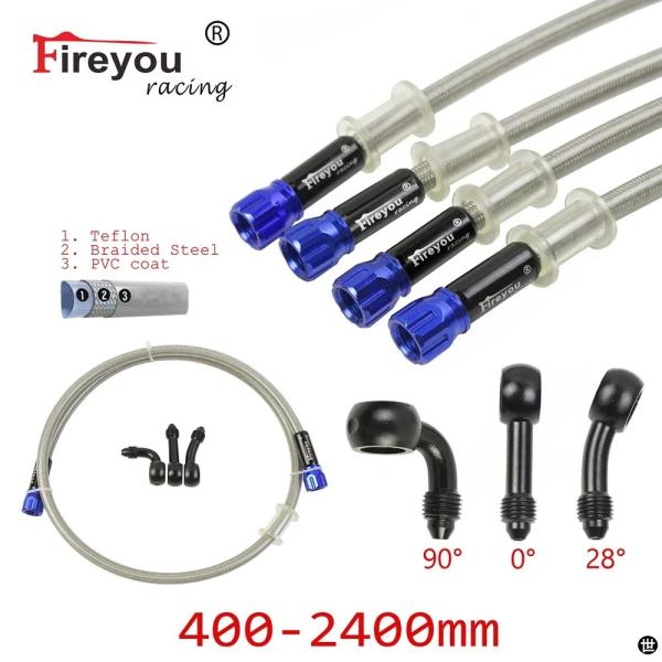 TITLE: BRAIDED BRAKE HOSE MOTORCYCLE AN3 HYDRAULIC CLUTCH TUBE MASTER CYLINDER BRAKE OIL DOT PIPE REINFORCED ATV DIRT PI...