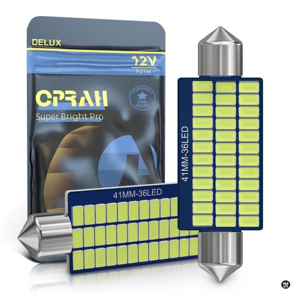 OPRAH 2 個 C5W C10W LED 電球 CANBUS 31 MM 36 MM 39 MM 41 MMフェストゥーン 3014 LED 車内ドーム読書灯ナンバープレートランプ 12V