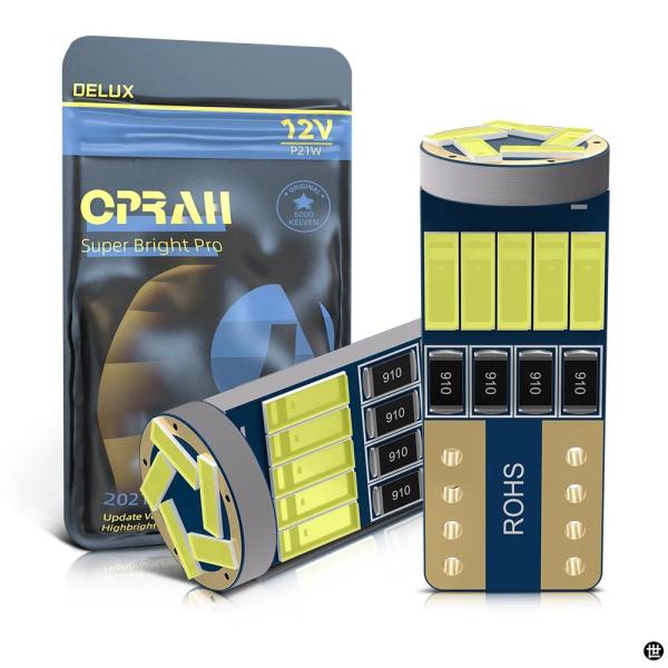 OPRAH 2 個 T10 W5W WY5W LED 電球 4014 15 SMD CANBUS 車内ライトサイドドア電球自動ウェッジパーキングライト計器ランプ仕様: