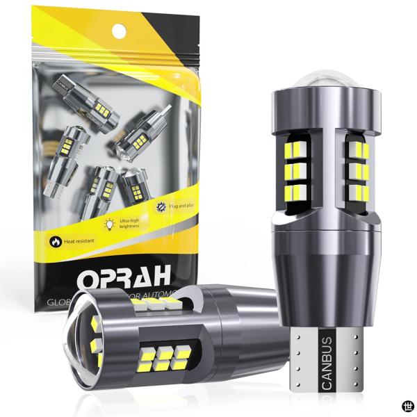 OPRAH 2 個 T15 W16W LED CANBUS エラーなし 921 912 ハイパワー 2016 24 SMD 超高輝度 1000LM 車後退灯交換 ホワイト特徴:新品、トップ A 品質、取り付け簡単低消費電力で超高輝度の照明点...