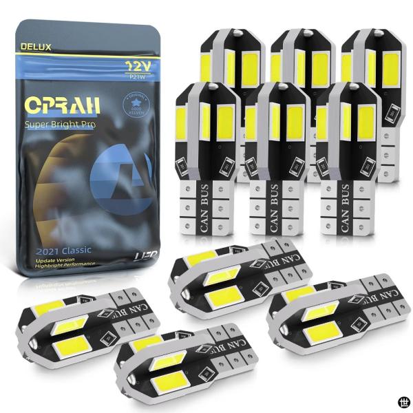 OPRAH 10個 W5W T10 LED電球 CANBUS 5730 8 SMD エラーなし LED 車内マップ ドーム 読書灯 パーキングライト 自動信号ランプ 特徴:1.高効率と低消費電力2.環境に優しく省エネ3.より速いオンオフ応答...