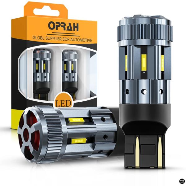 OPRAH 2 個 T20 W215W 7443 7440 W21W LED CANBUS LED 電球車 DRL デイタイムランニングライトドライビングランプリバースライトエラーなし仕様: 電力: 21W 電圧: 9-18V DC 明るさ...