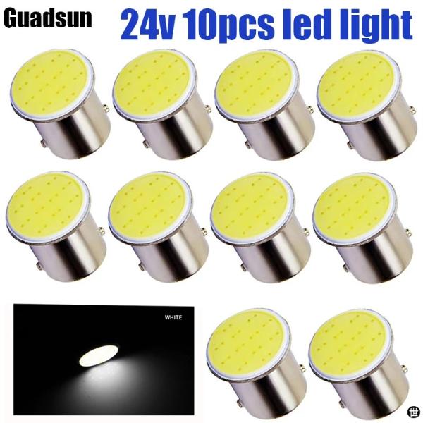 GUADSUN 10X 1156 BA15S 1157 BAY15D COB 12SMD 車 LED ライト 24V 電球 ホワイト リバースストップトラック DRL デイタイムランニングランプ信号特徴: 寸法: 22*20 MM 電圧: ...
