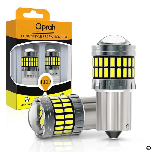 2個のLED 1156 BA15S P21W BAU15S PY21W電球1157 7440 T20 7443 3157 T25 3156ウィンカーライトリバースランプレッドアンバーホワイト12V仕様:W数:6W電流:0.5A電圧:にいます...