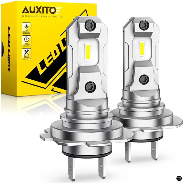 AUXITO 2X H7 LED ヘッドライト電球 CSP H7 LED ライト電球 CANBUS エラーなし ミニサイズ ファンレス ワイヤレス ヘッドライト ランプ 6500K 商品の説明: 1ソケットタイプ: H72.電圧: 9-18...