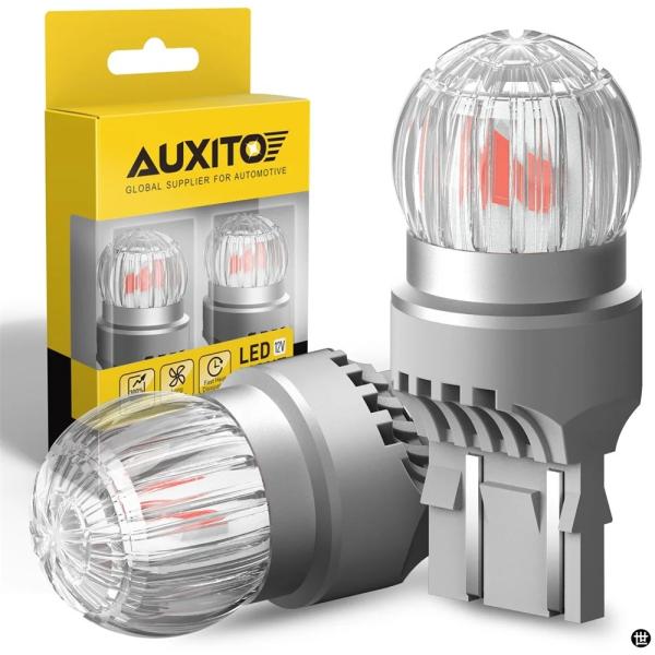 AUXITO 2X T20 W21W 7443 LED ブレーキ電球 WY21W 7440 W215W LED ストップ電球超高輝度フォードマツダホンダトヨタテールライトパラメータ: ソケット: T20、74437440ランプビーズ: 6 ...