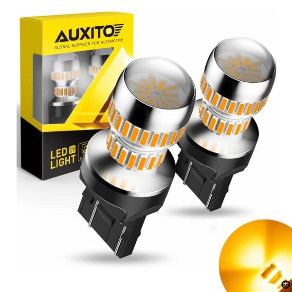 AUXITO 2X T20 LED 7440 WY21W W21W LED 電球 7443 W215W 3156 3157 LED T20 超明るい黄色のウィンカーライト車の信号ランプパラメータ:/GT;/GT;適可能:方向指示器として使/...