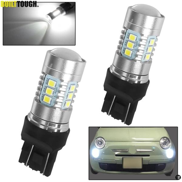 2X DRL デイタイム ランニング ライト ランプ バルブ フィアット アバルト 500 キセノン ホワイト 超高輝度 LED アップグレード今が変化の時期です最新の LED 電球にアップグレードして、黄色のデイタイム ライトを取り除きま...