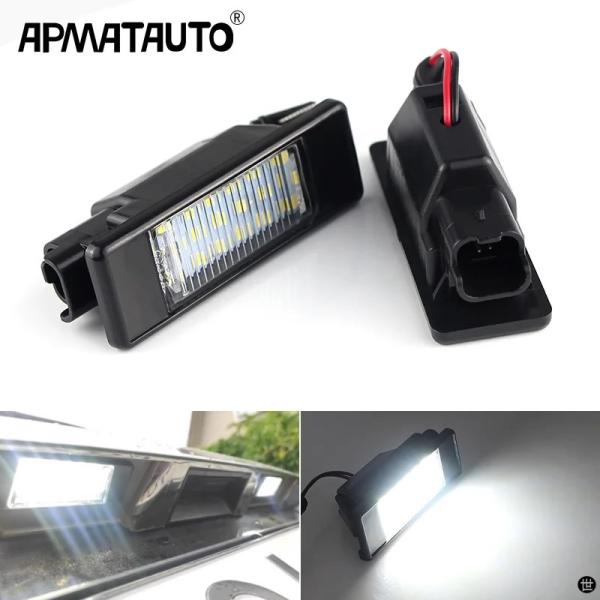 説明: 18SMDハイパワーLEDライセンスプレートライトランプのペアプラグアンドプレイ、素早いインスタント起動時間簡単な取り付け、OEM品質と装備品との直接交換6500K白色光警告エラーコード、球切れ警告メッセージなしで特別に設計されてお...