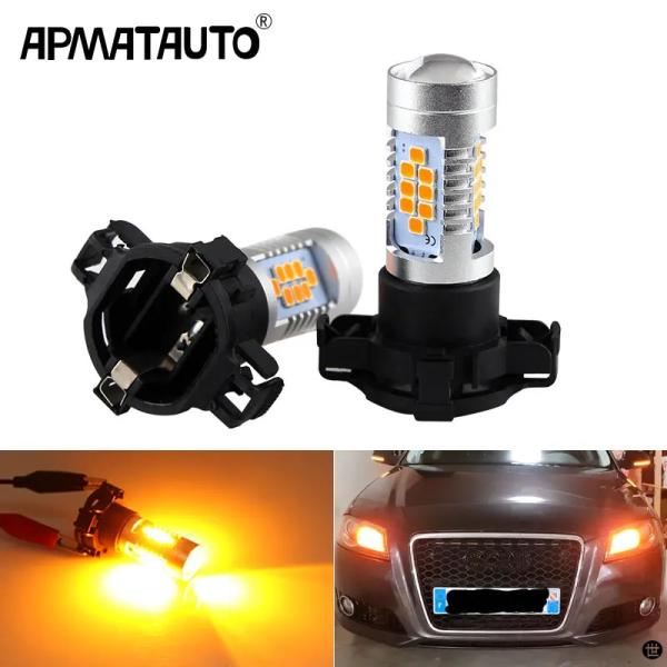 主な利点: このオークションでは、アウディ、BMW、メルセデス、ランドローバー、またはボルボのエラーフリー アンバー イエロー ホワイト 30-SMD PY24W 5200S LED バルブを 1 組、フロント ターン シグナル ライトに出...