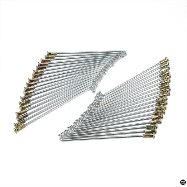 ホンダのリアスポークセットリアタイヤの内側と外側の両方のスポーク、ニップル付きスポーク 36 本が届きますすべてのセットは亜鉛メッキです付きの高品質です内側 10X125.5、外側 10X125.0メーカー部品番号: 97284-42091...