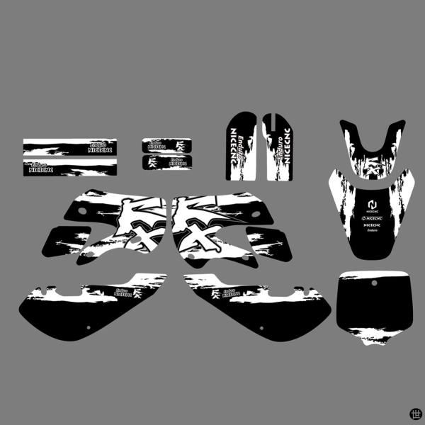 NICE カワサキ KX65 2000-2015 KLX110 KLX 110 2000-2009 バイクフェアリンググラフィック背景デカールステッカーカスタム