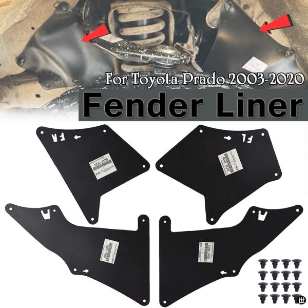 フェンダーライナーフェンダーシール?の保持クリップ付き?確実なフィット感?高品質で耐久性のある耐候性と耐候性耐塩性EVAゴム?エンジンルームに水しぶきやゴミが入らないようにします適合車種: ランドクルーザープラド J120 J150 200...