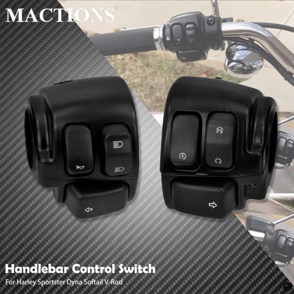 説明: 100% 真高品質カラー: ブラック 写真のように材質: アルミニウムボタン: プラスチックサイズ: 写真のようにケーブル長: 約 75.5 CM左側: ホーン、ハイビーム、ロービーム、左折信号右側: キルスイッチ、イグニッションス...