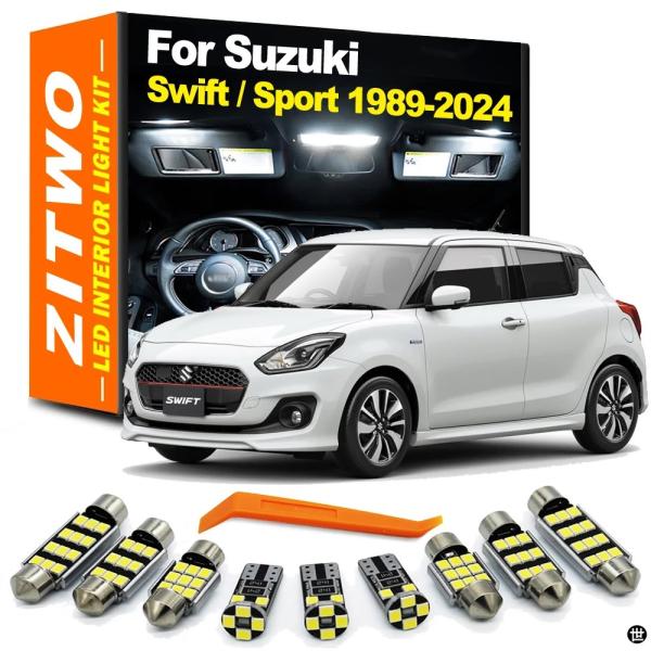 車 LED 電球 インテリア ドーム マップ トランク ライト キット スズキ スイフト 1989- 2017 2018 2019 2020 2021 2022 2023 2024 アクセサリー? スイフト 1989-1994 - 8 個パ...