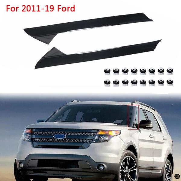 2011-2019 フォード エクスプローラー フロントガラス アウター トリム ピラー モールディング 右左側説明 新品、100% 高品質、100% 現物画像右の乗客と 100% の画像左運転席側カラー: グロスブラックオリジナルのガラス...