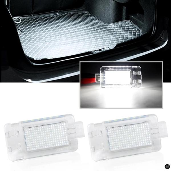 説明： 18SMDハイパワーLEDライセンスプレートライトランプのペアプラグアンドプレイ、素早いインスタント起動時間簡単な取り付け、OEM品質と装備品との直接交換6500K白色光警告エラーコード、球切れ警告メッセージなしで特別に設計されてお...