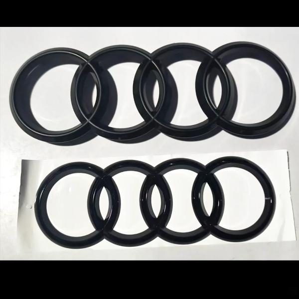 サイズ:画像が示すようにカラー:マットブラック、ブラック、シルバーモデル名: A4、 A3、 A5、TT、A6L、A4L、Q2L、Q3、Q5、Q3 スポーツバック、Q7、Q8、S5、S6、S7、R8 用 自動車メーカー : アウディ エンブ...